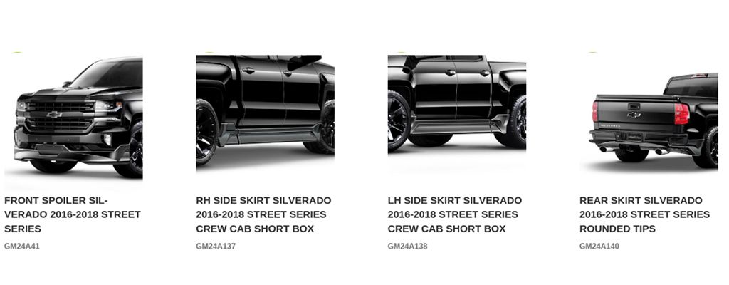 2016-2018 SILVERADO 1500 STREET SERIES GROUND EFFECTS CREW CAB SHORT BOX